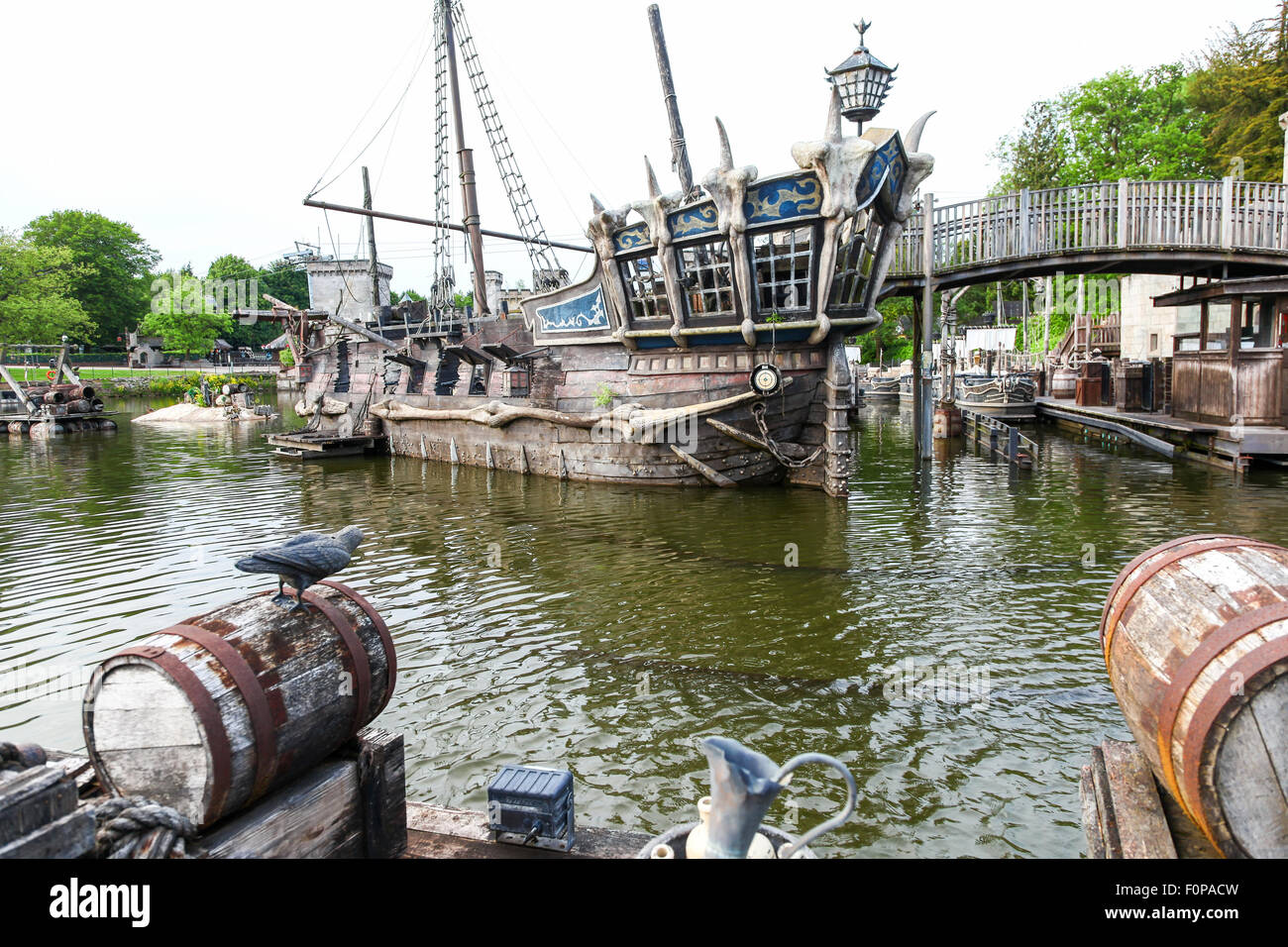 The Pirate Ship area at Alton Towers Estate Theme Park Gardens ...