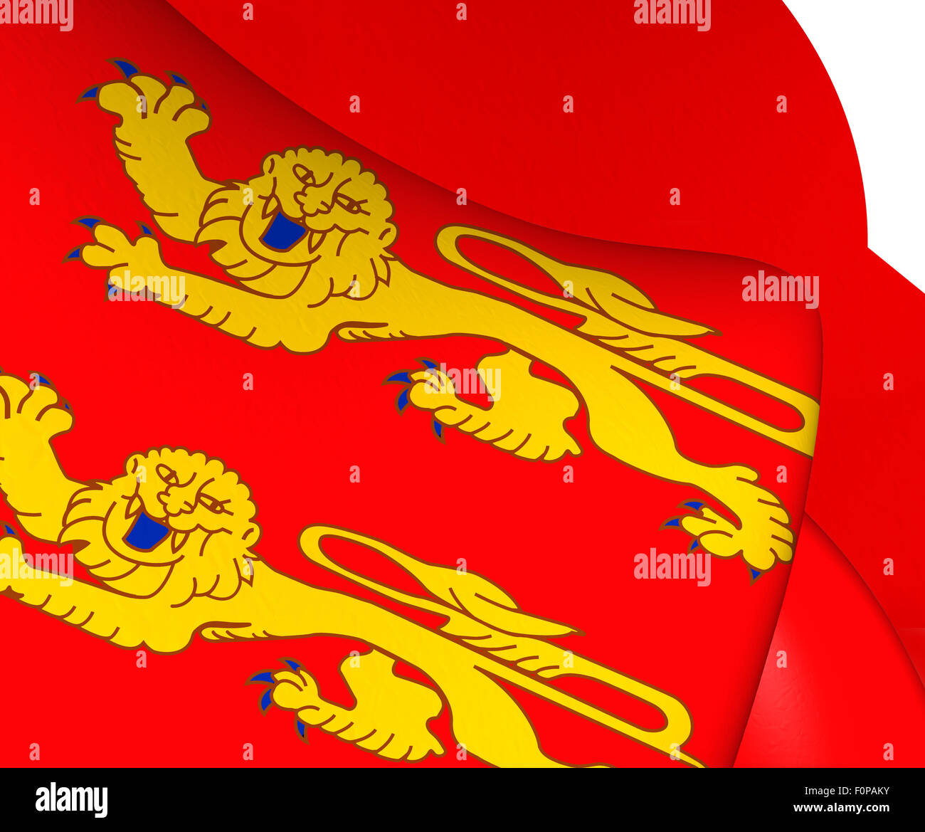 Flag of Lower Normandy, France. Close Up Stock Photo - Alamy