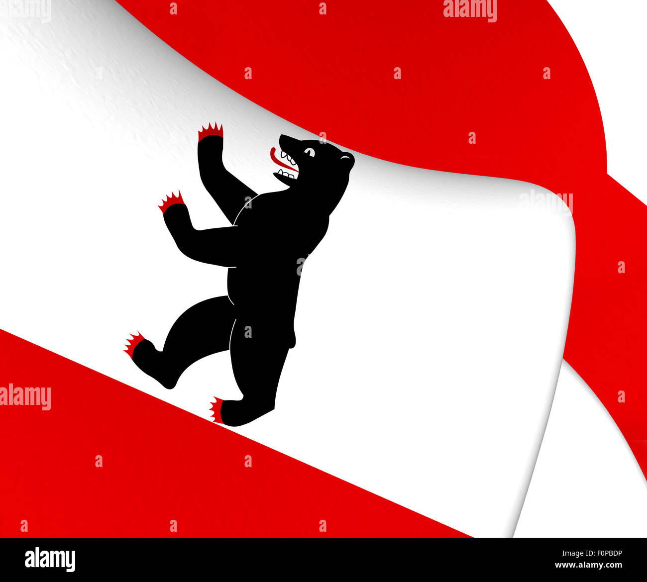 Flag of Berlin, Germany. Close Up Stock Photo - Alamy