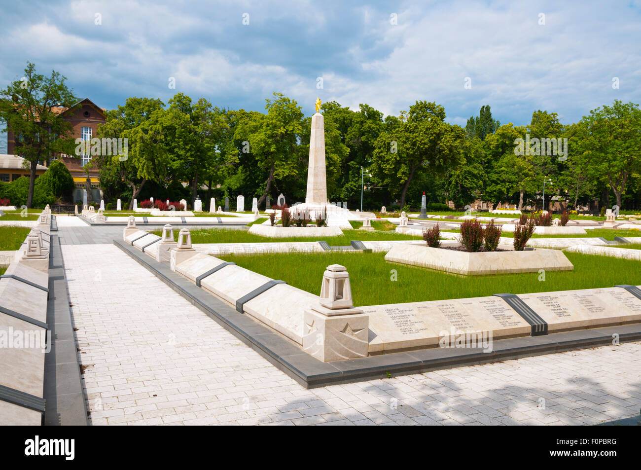 Soviet 2nd world war graves and monument, Kerepesi cemetery, Pest, Budapest, Hungary, Europe ...