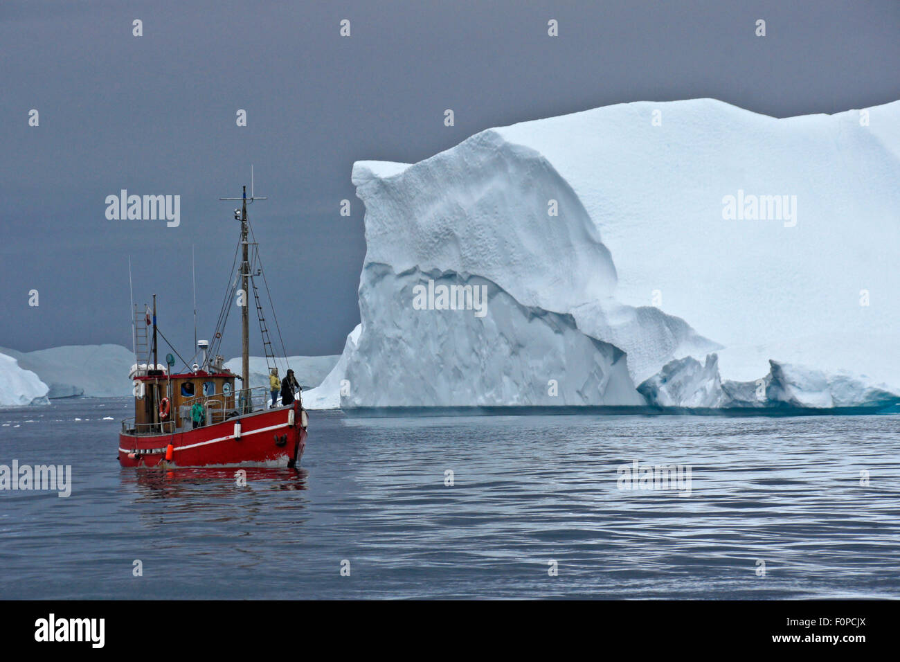 Greenland iceberg red boat hi-res stock photography and images - Alamy