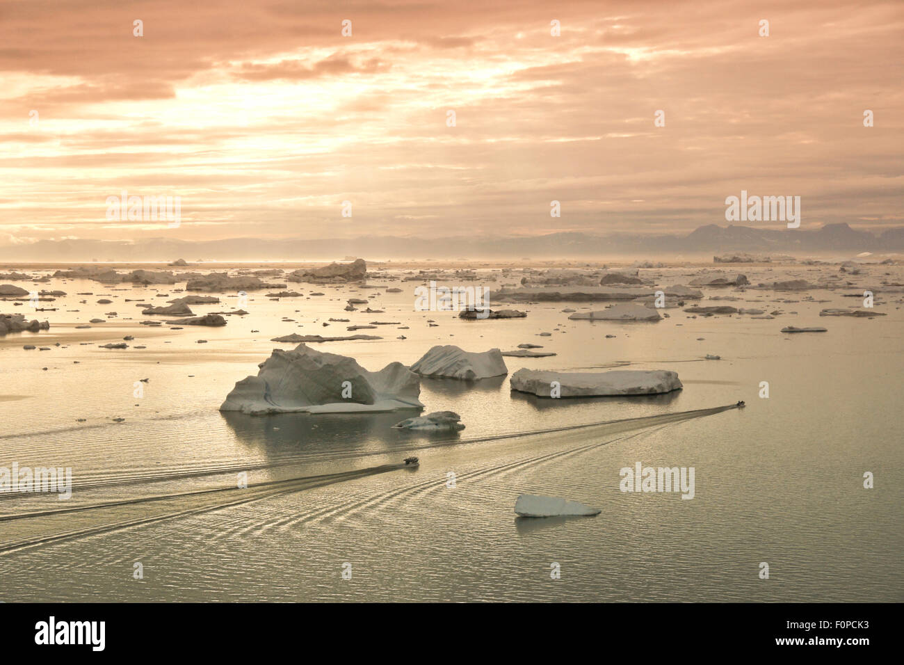 Icebergs in Disko Bay, Ilulissat, West Greenland Stock Photo - Alamy