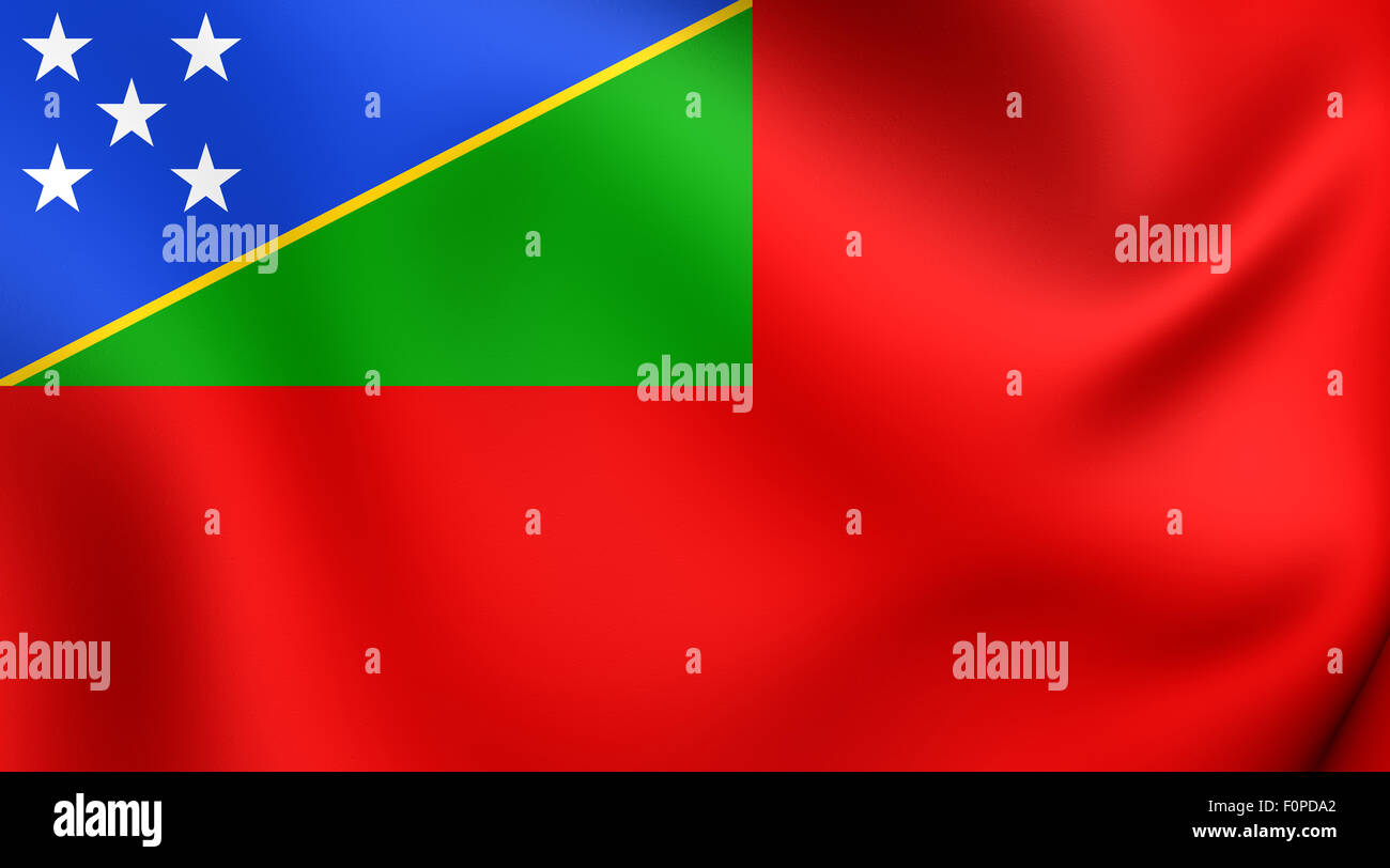Civil Ensign of Solomon Islands. Close Up Stock Photo - Alamy