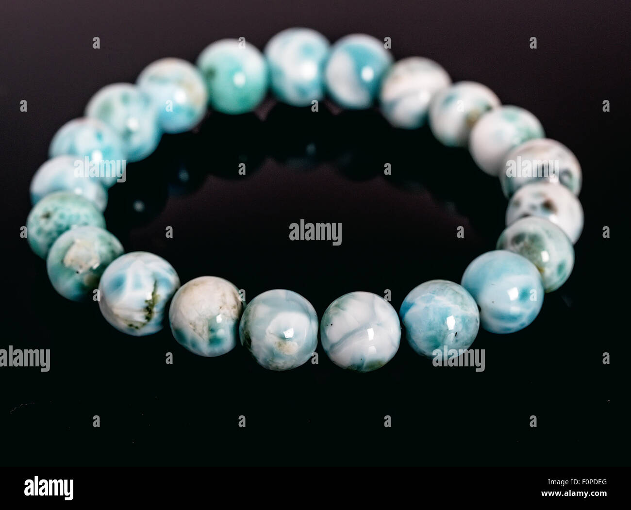 Natural Larimar Bracelet. Larimar is the native stone of the Dominican ...