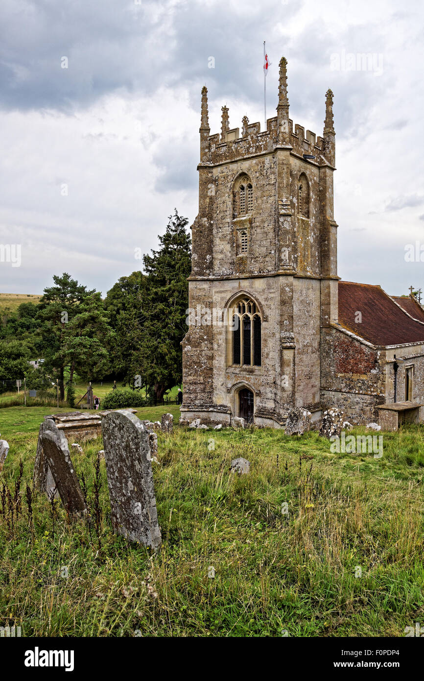 St Giles church at Imber Stock Photo - Alamy