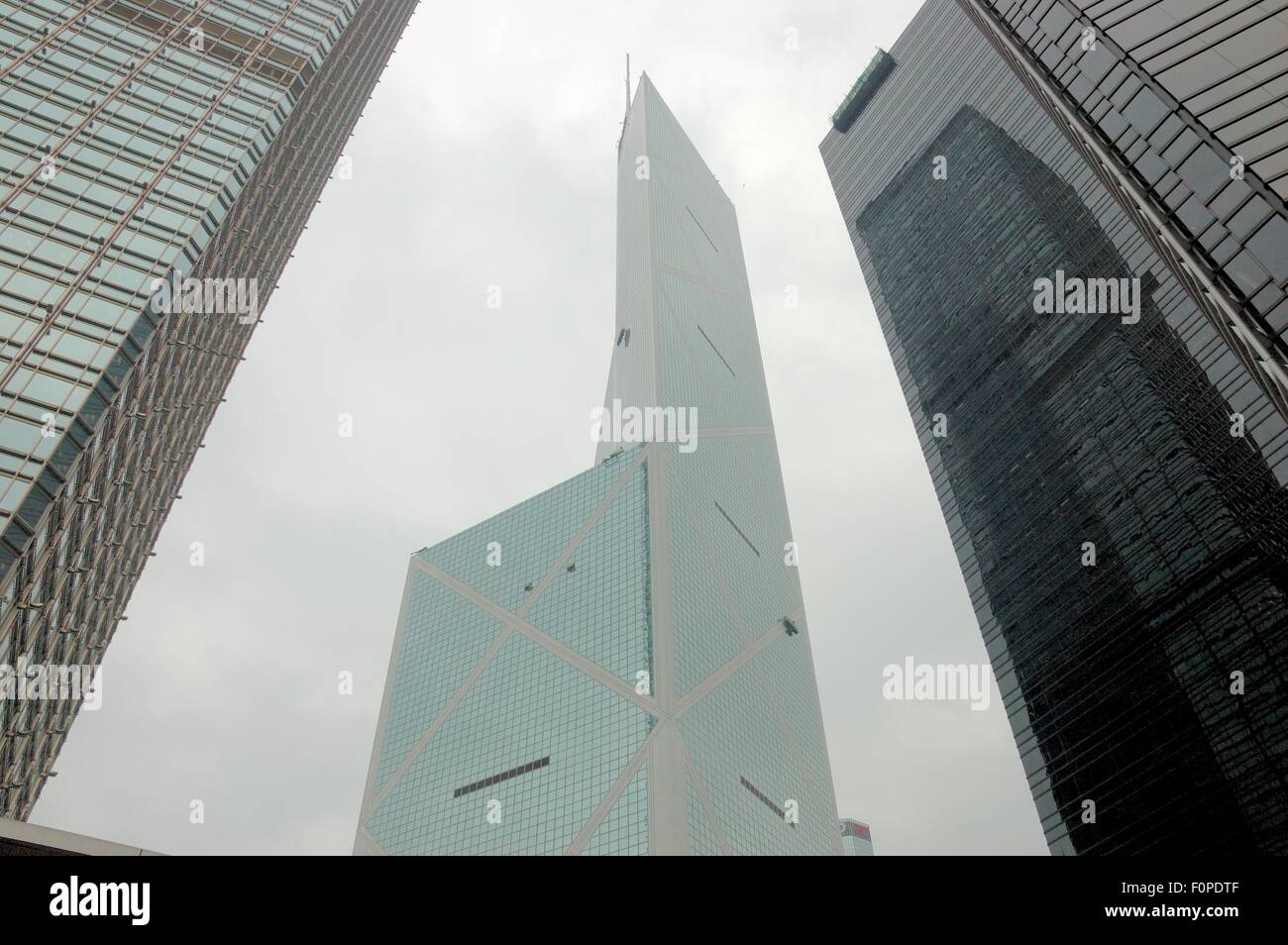 City center in Hong Kong, Central District with most famous modern ...