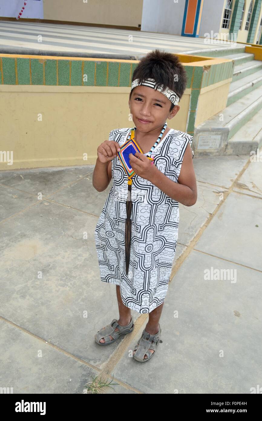 Amazon boy - Independence Day Festival in PUERTO PIZARRO . Department ...