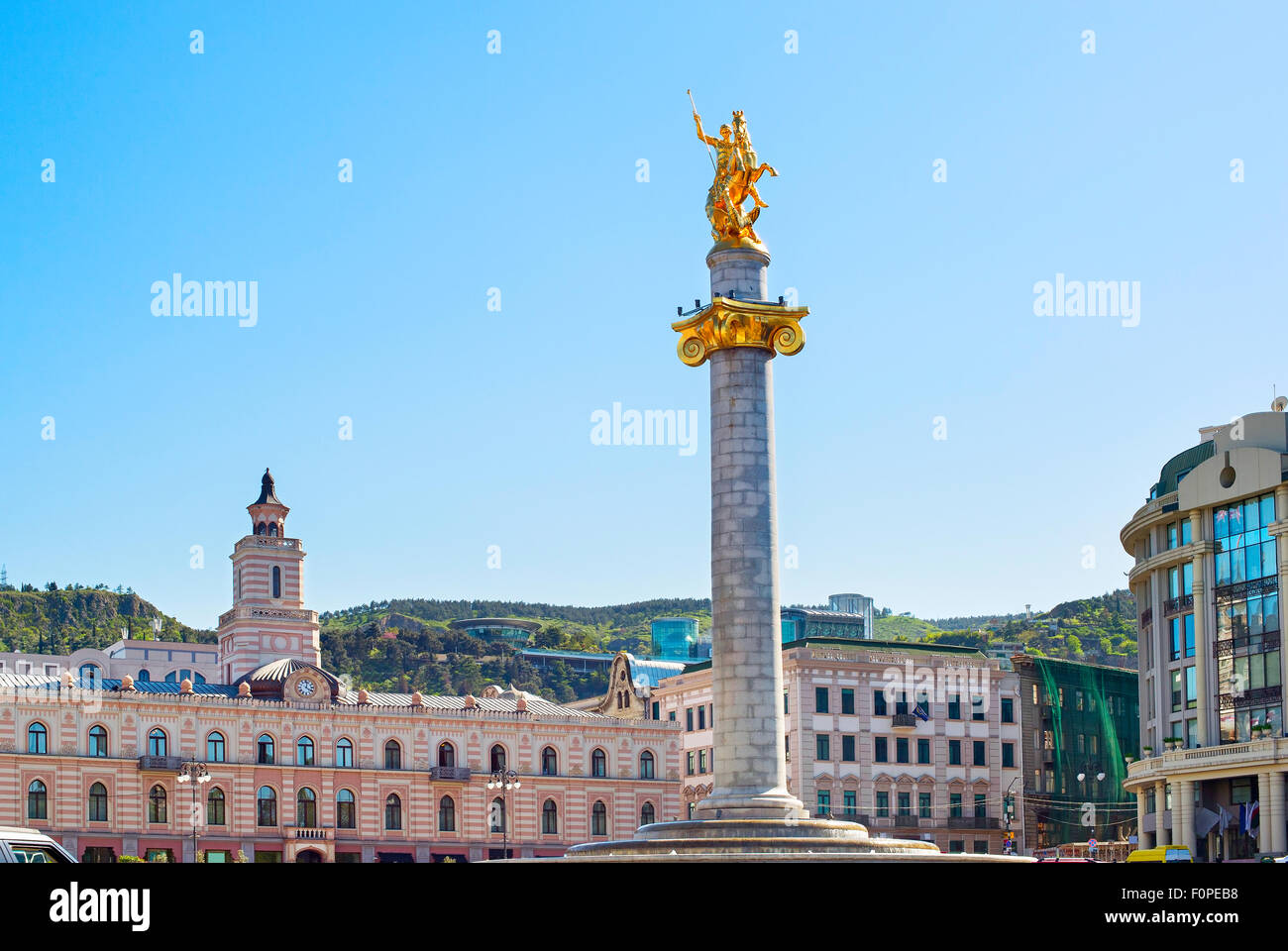 Freedom Square in the centre of Tbilisi, Georgia Stock Photo - Alamy