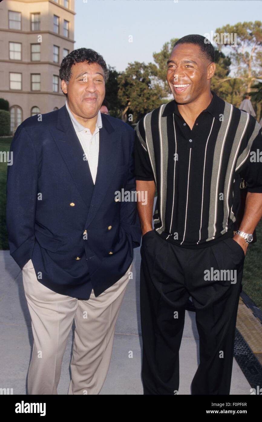GREG GUMBEL with Marcus Allen.T.C.A. press tour CBS 1998.k12802lr ...