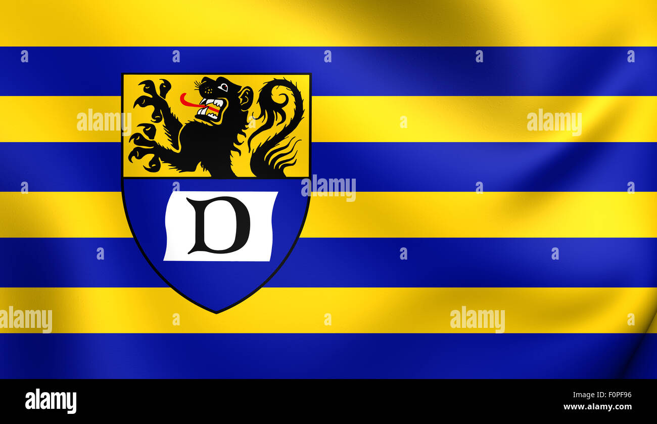 3D Flag of Duren, Germany. Close Up Stock Photo - Alamy