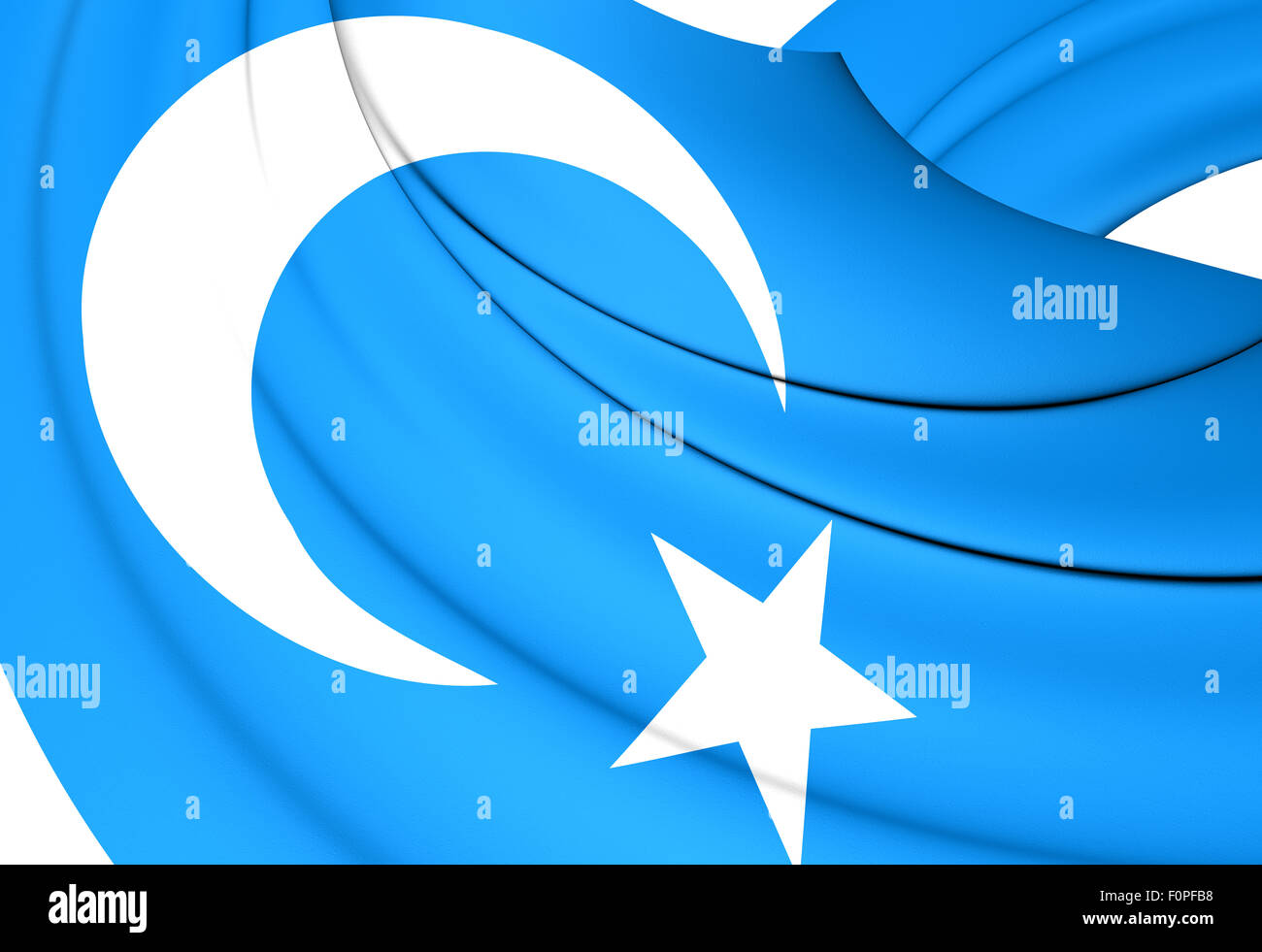 East turkestan flag turkistan hi-res stock photography and images - Alamy