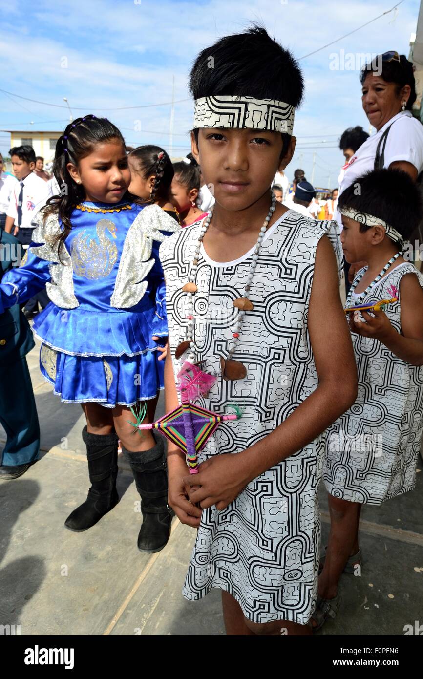 Amazon boy - Independence Day Festival in PUERTO PIZARRO . Department ...