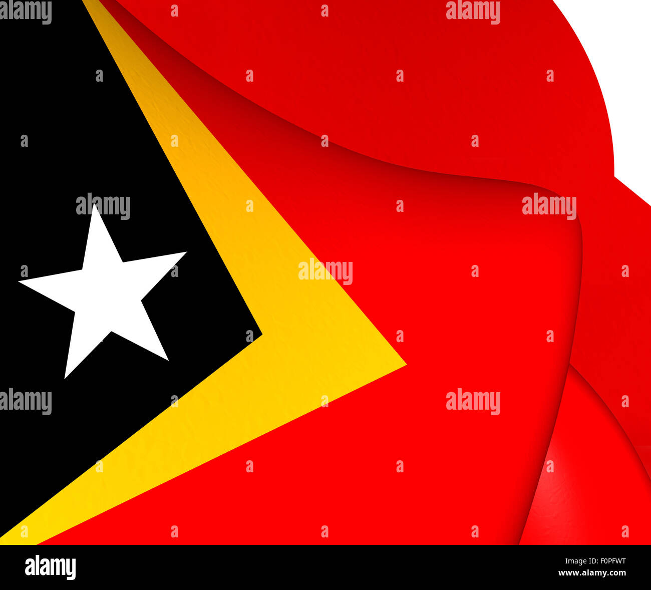 Flag of East Timor. Close Up Stock Photo - Alamy