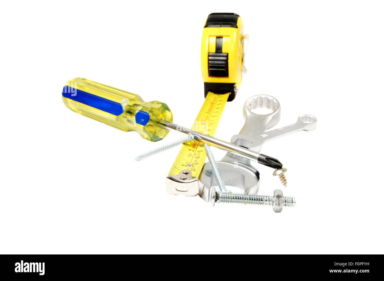 Several tools isolated on a white background Stock Photo - Alamy