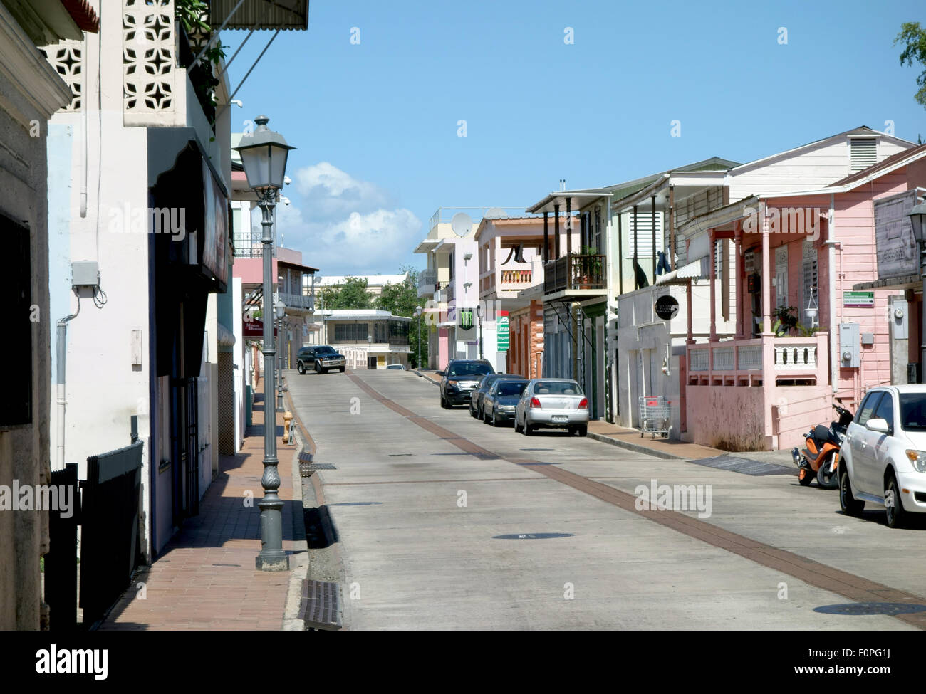 San German high st Puerto Rico Stock Photo - Alamy