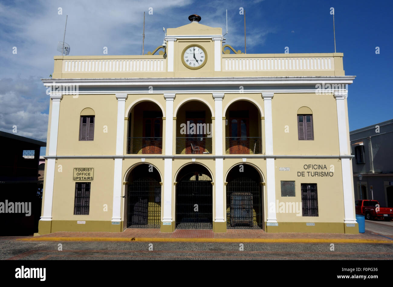 17th century colonial Creole architecture San German Puerto Rico Stock ...