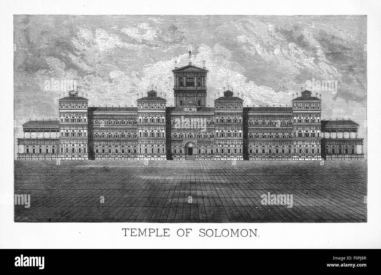 Temple of Solomon Engraving Stock Photo - Alamy