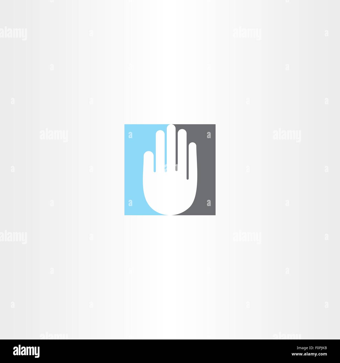 blue black human hand icon logo symbol Stock Vector Image & Art - Alamy