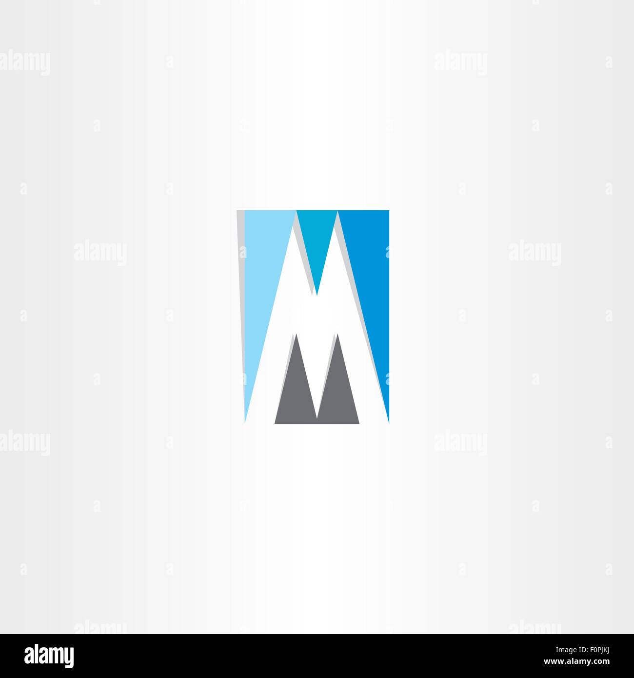 blue grey letter m logo vector design Stock Vector Image & Art - Alamy
