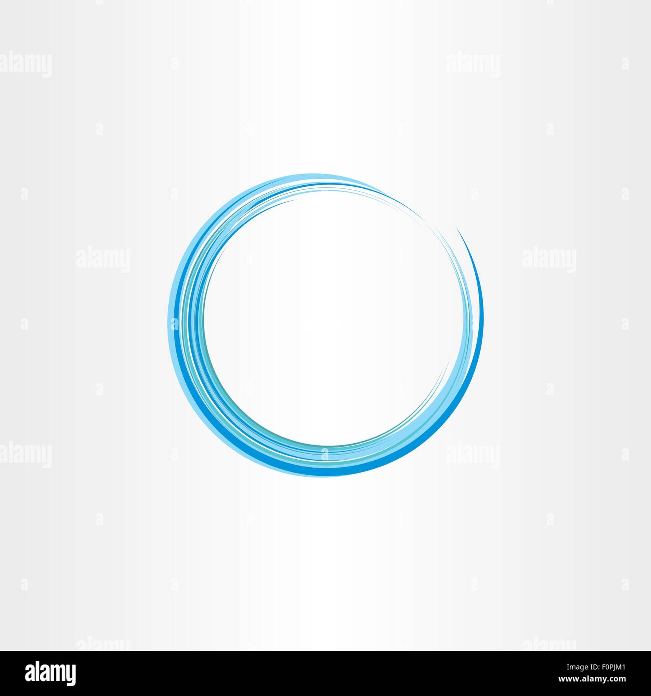 blue water wave circle design element vector symbol Stock Vector Image ...