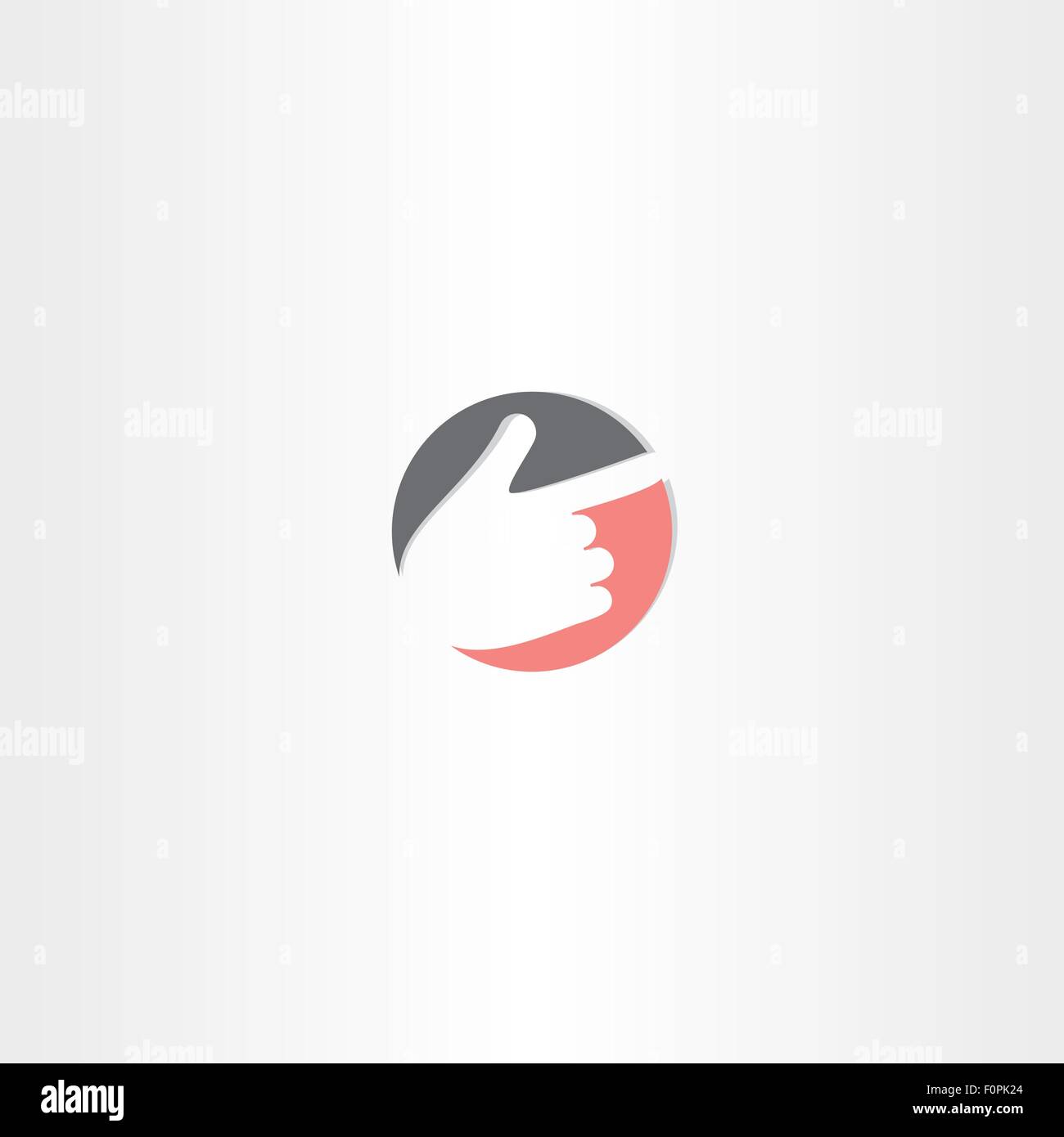 human hand circle pointer symbol icon Stock Vector Image & Art - Alamy