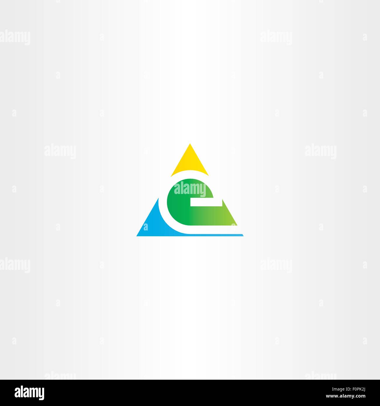 letter e colorful triangle sign element symbol Stock Vector Image & Art ...