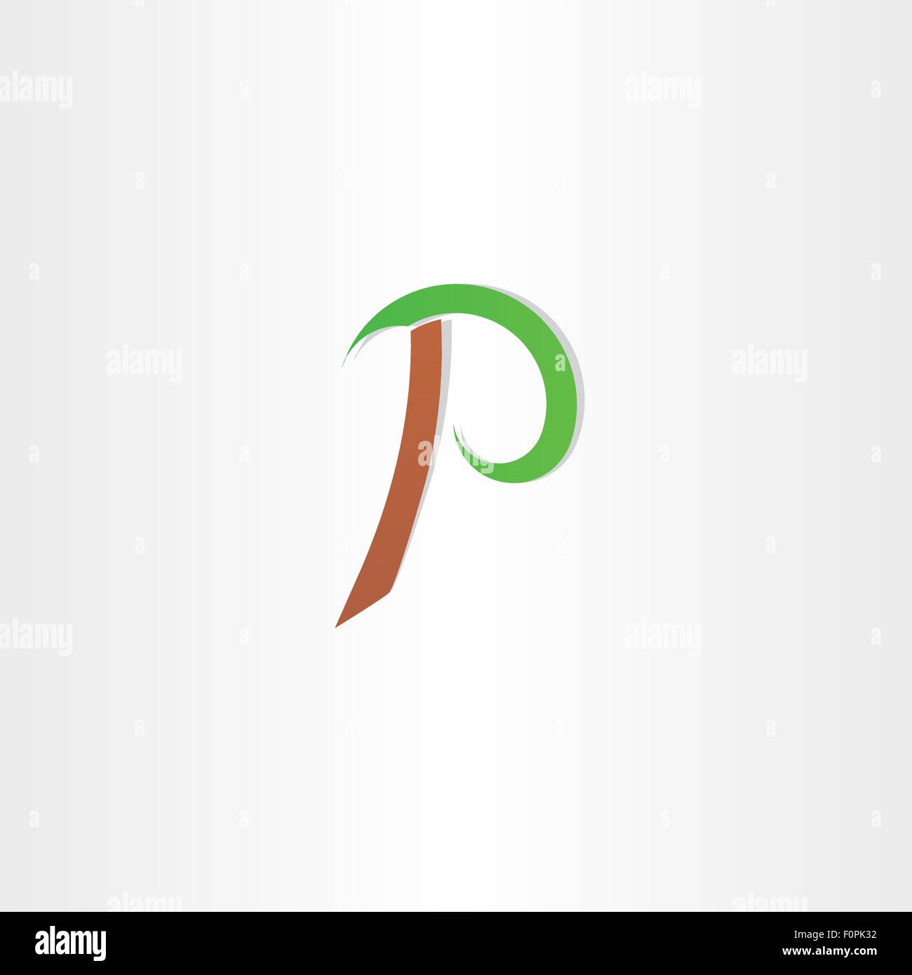 letter p vecror icon brown green symbol logo Stock Vector Image & Art ...