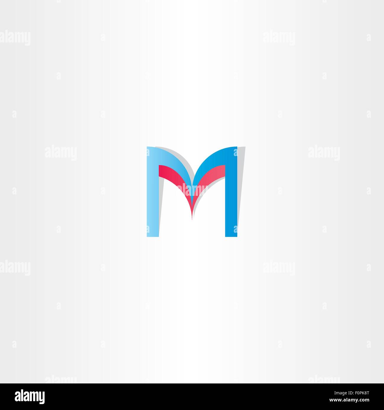 red blue letter m logotype element vector icon logo Stock Vector Image ...