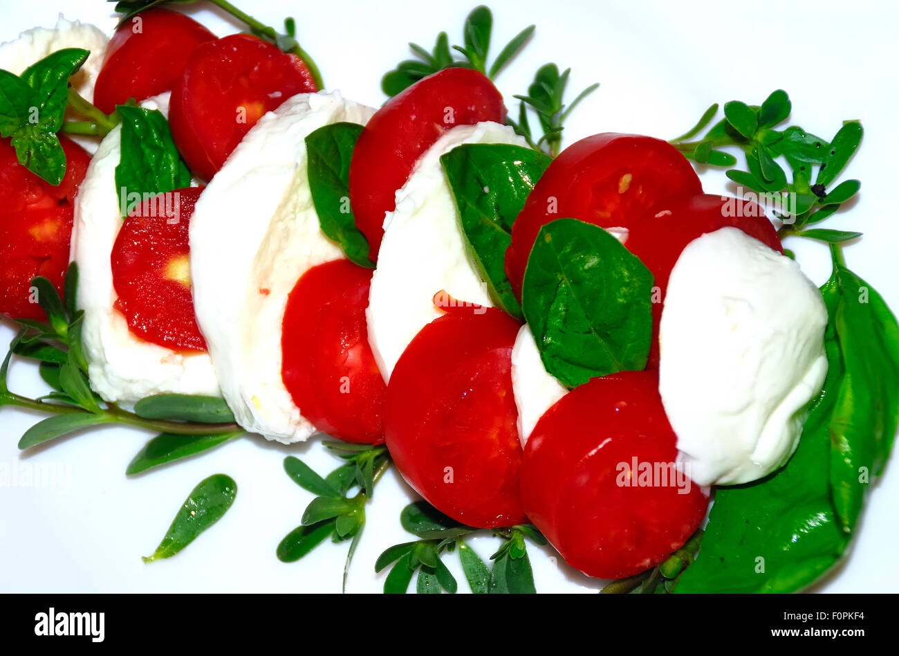 Tomato, mozzarella and basil are the ingredients of a typical ...