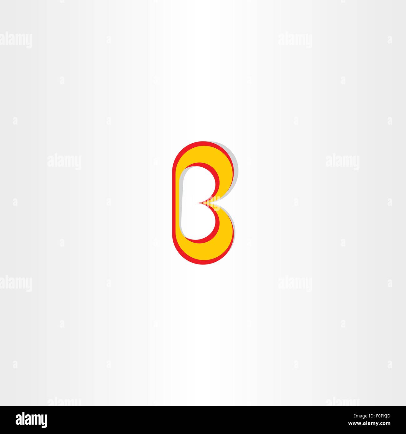 yellow red logo of letter b icon design symbol Stock Vector Image & Art ...