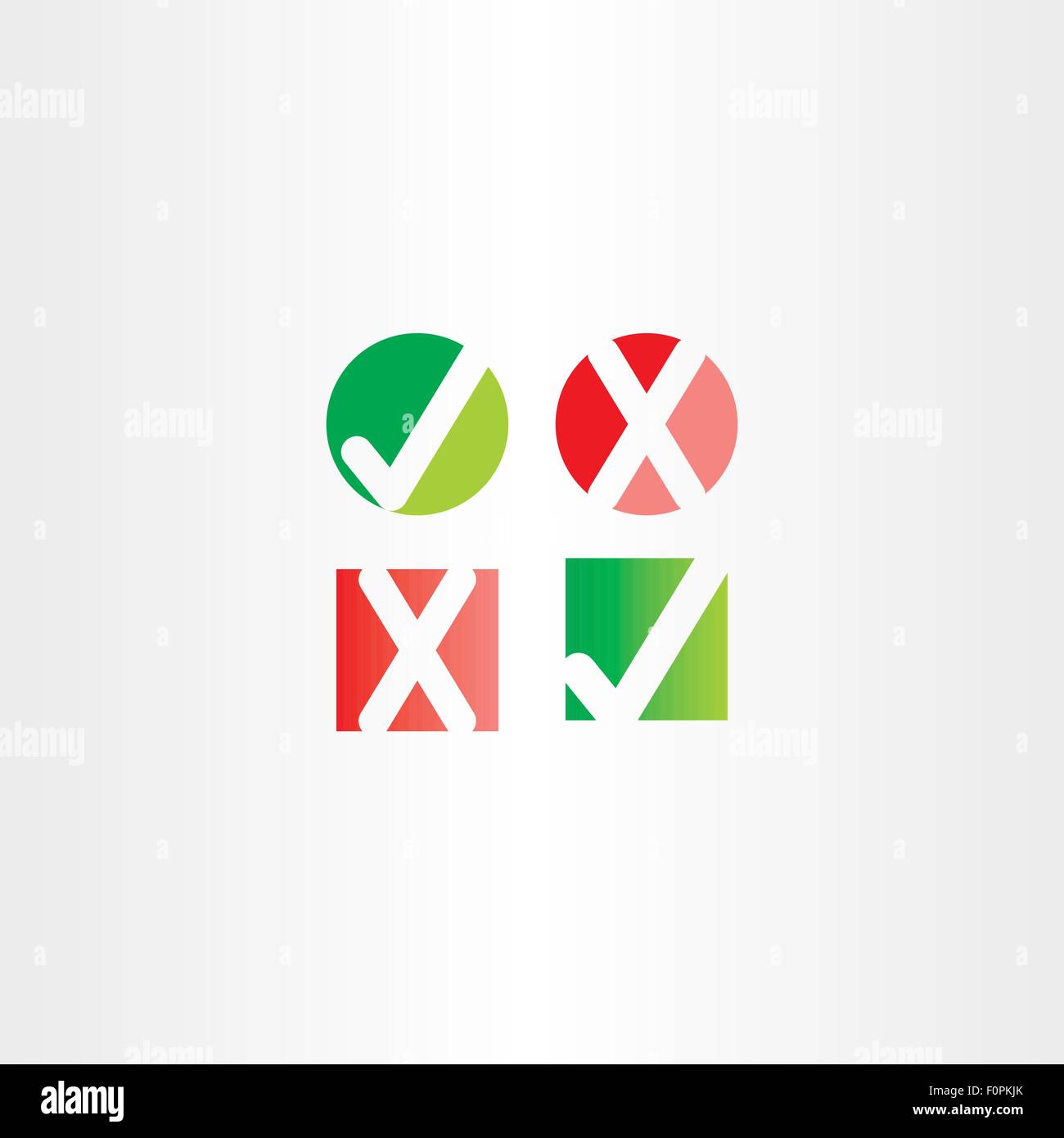 yes and no check mark set symbol choise Stock Vector Image & Art - Alamy