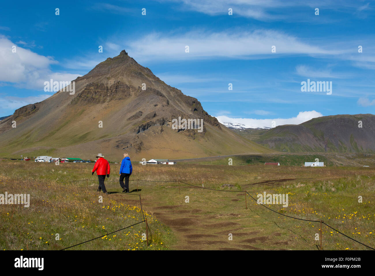 Iceland, West Iceland (aka Vesturland), Snaefellnes Peninsula. Historic ...