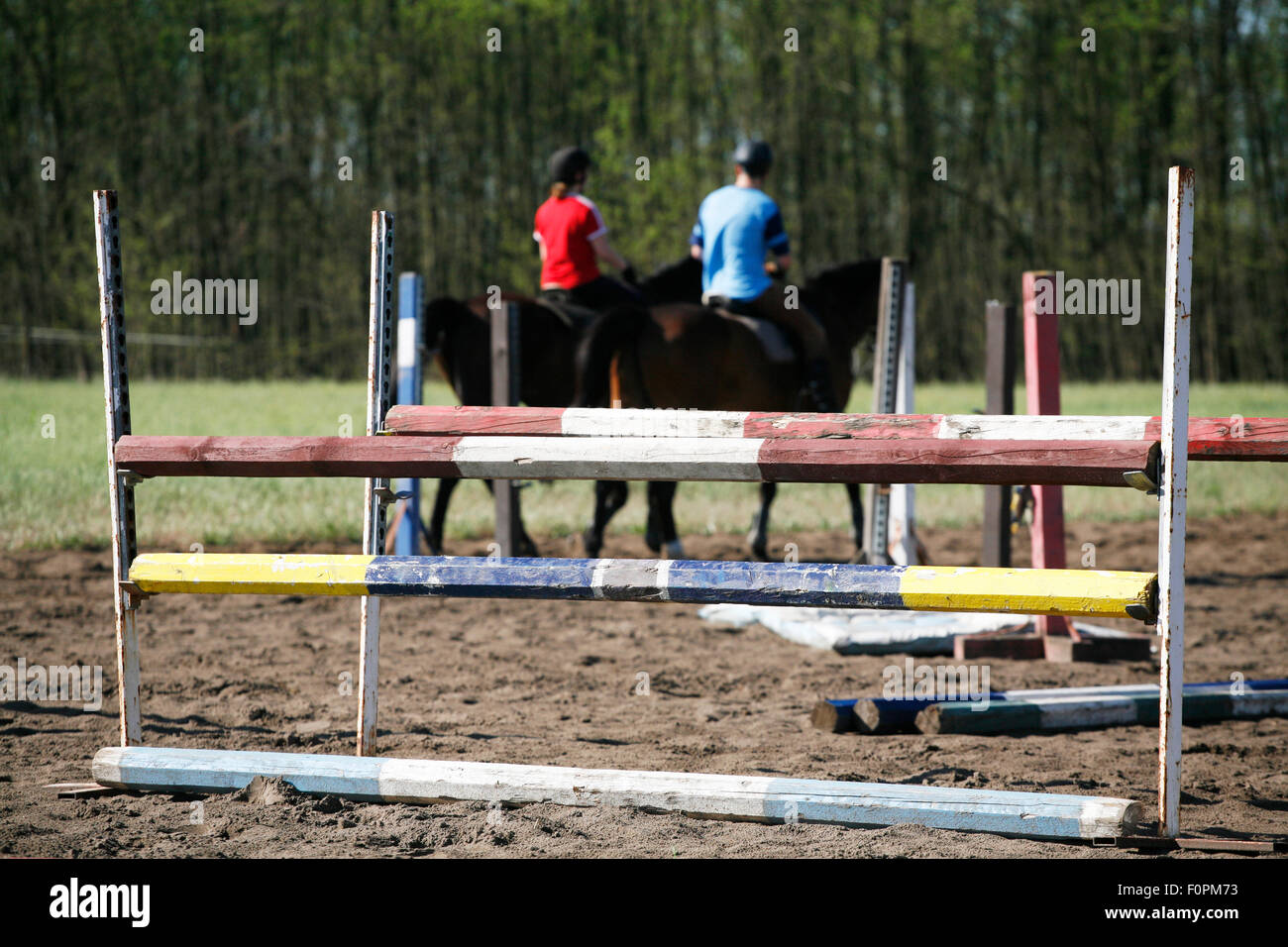 Equitation obstacles bars horse jumping hi-res stock photography and ...