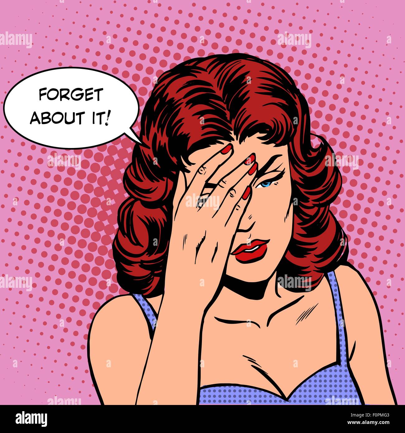 Woman forget illustration Stock Vector Images - Alamy