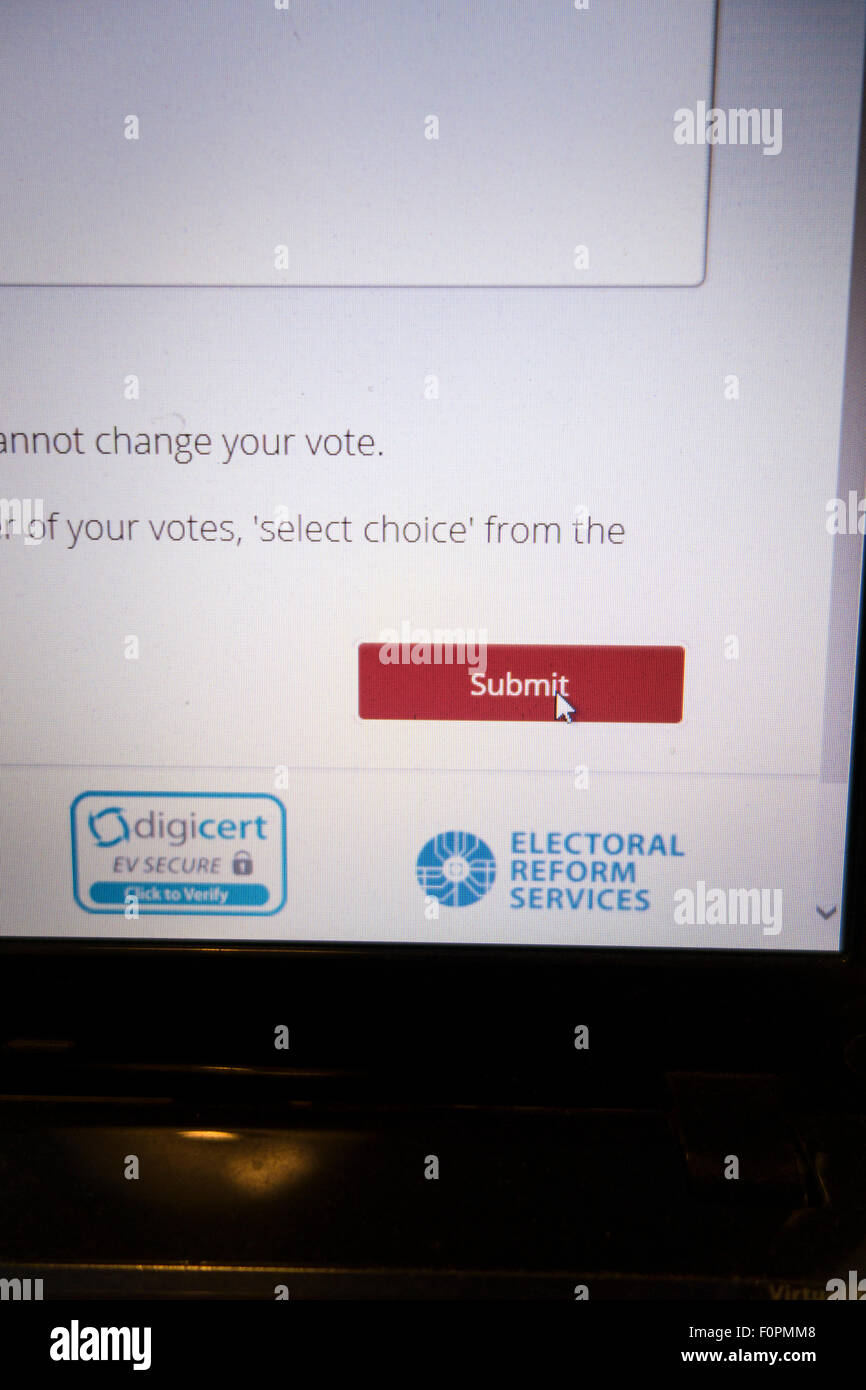 Exeter, UK. 19th Aug, 2015. laptop computer screen Screenshot of online ...