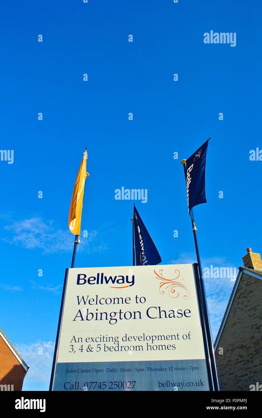 Bellway sign builders Stock Photo - Alamy