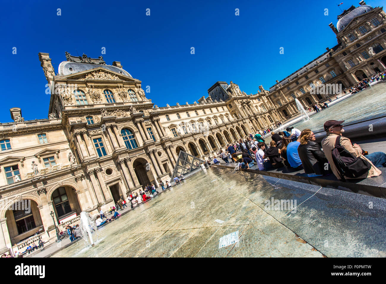 France Paris Louvre outdoors Stock Photo - Alamy