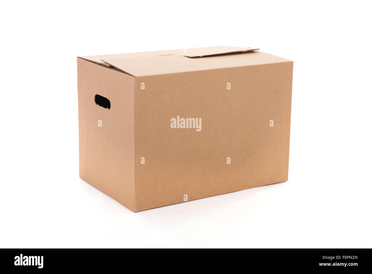 Closed carton box isolated over white background Stock Photo - Alamy