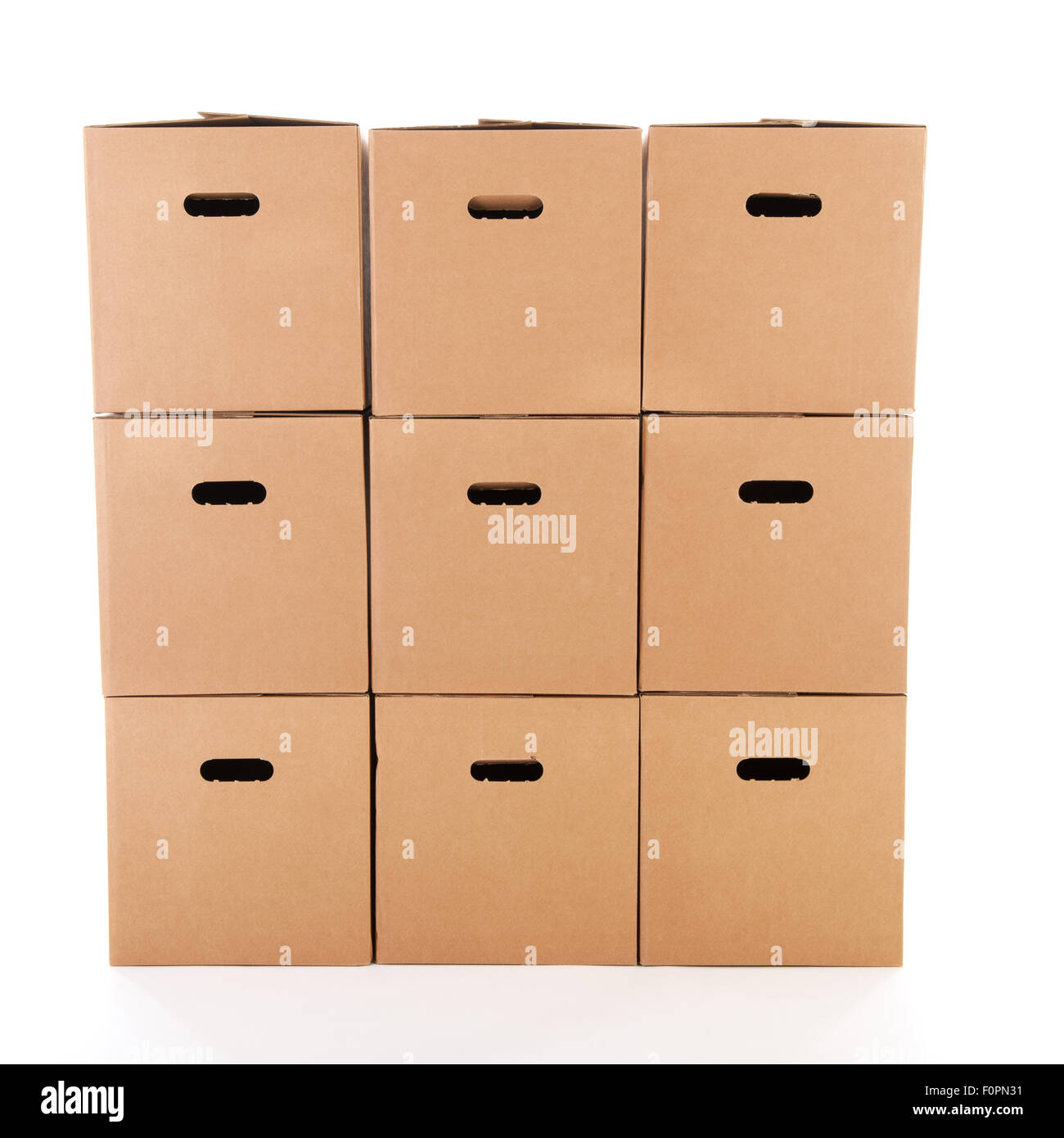 Many carton boxes isolated over white background Stock Photo - Alamy
