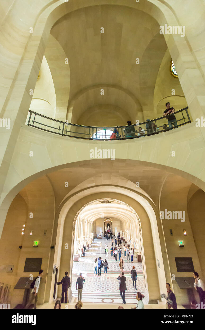 France Paris Louvre exhibition hall Stock Photo - Alamy