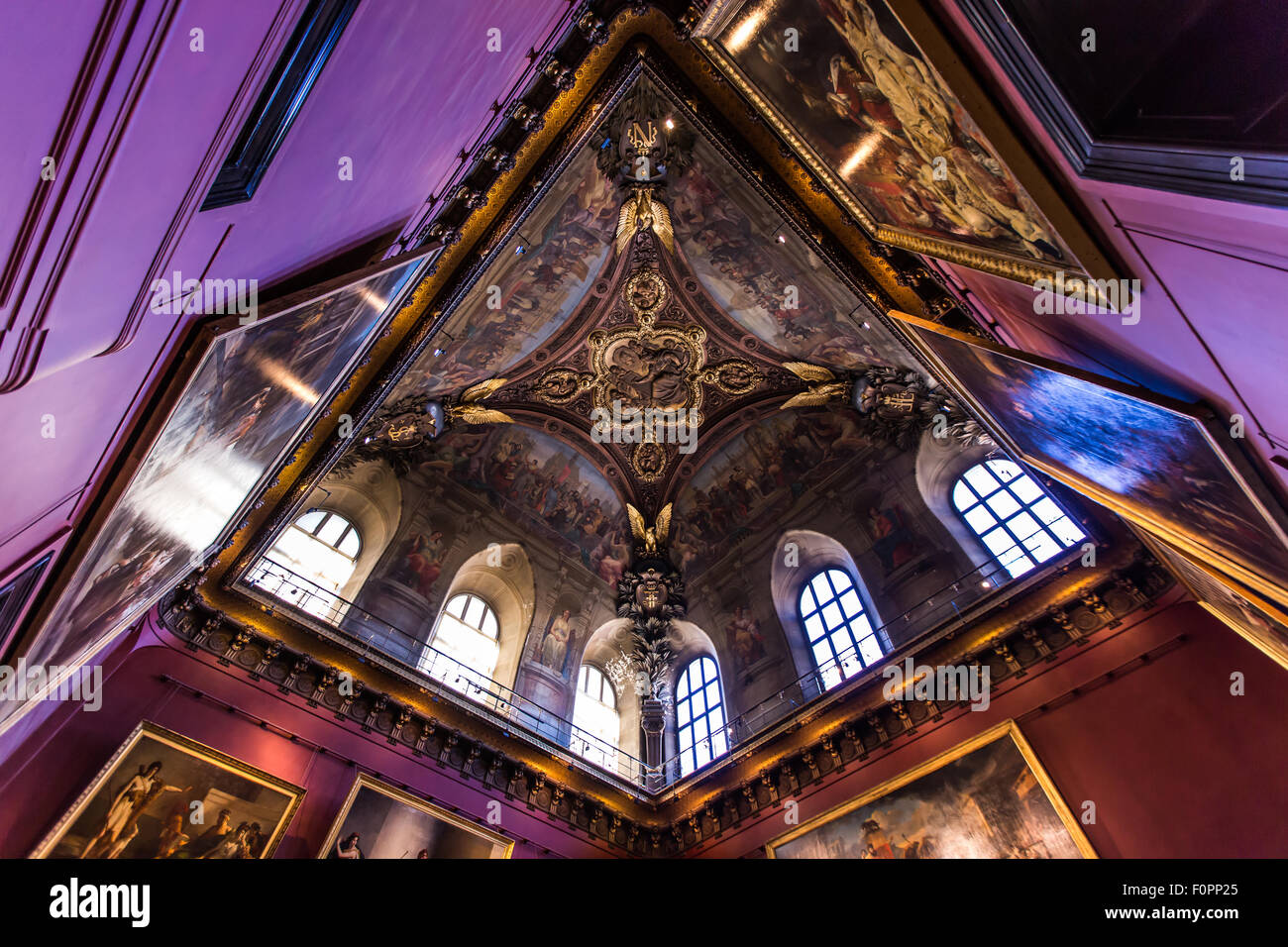 France Paris Louvre exhibition hall Stock Photo - Alamy