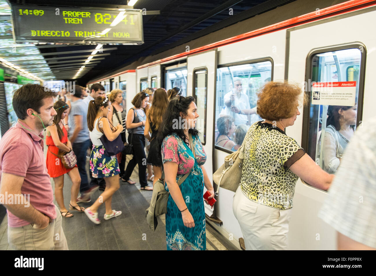 Inside of metro train in barcelona hi-res stock photography and images ...