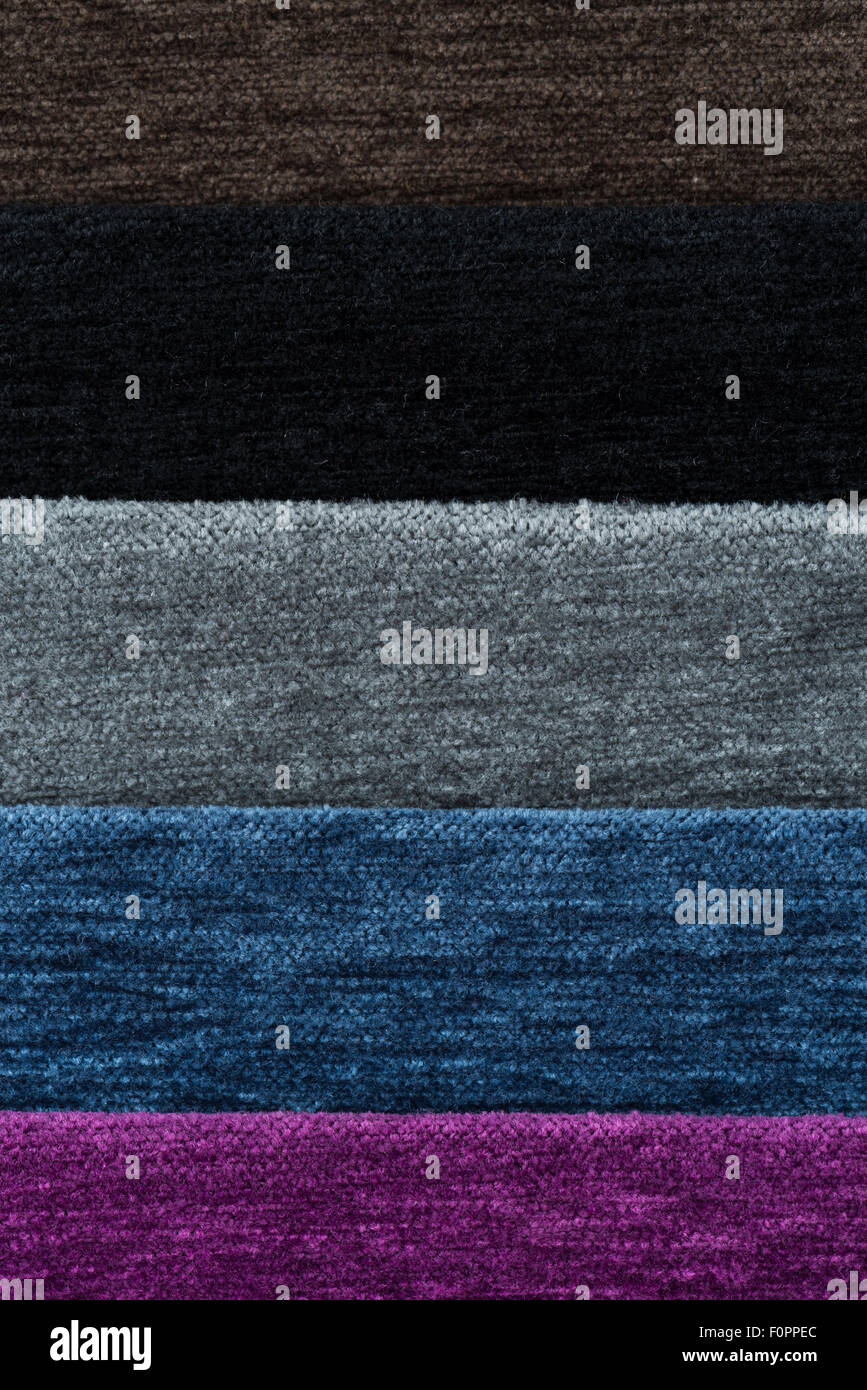 Closeup detail of multi color fabric texture samples Stock Photo - Alamy
