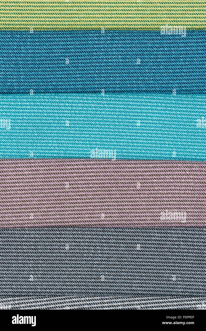 Closeup detail of multi color fabric texture samples Stock Photo - Alamy