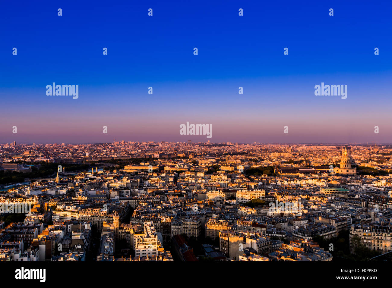France Paris sunset Stock Photo - Alamy