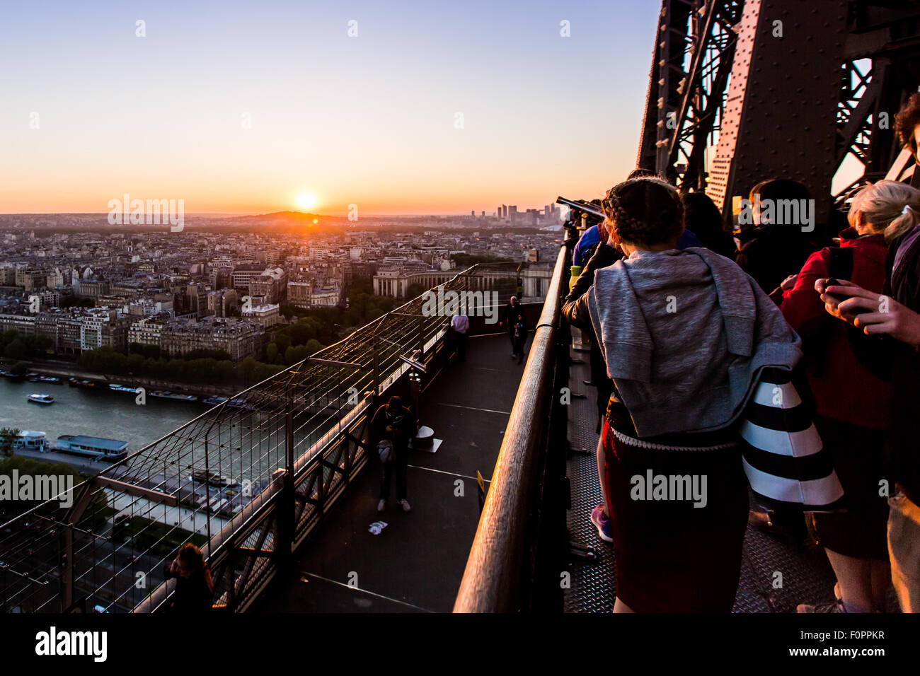 France Paris sunset Stock Photo - Alamy