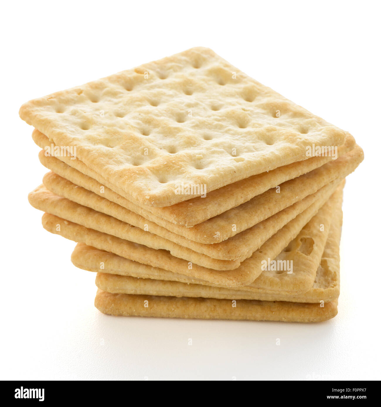Tasty cracker biscuit isolated on white background Stock Photo - Alamy