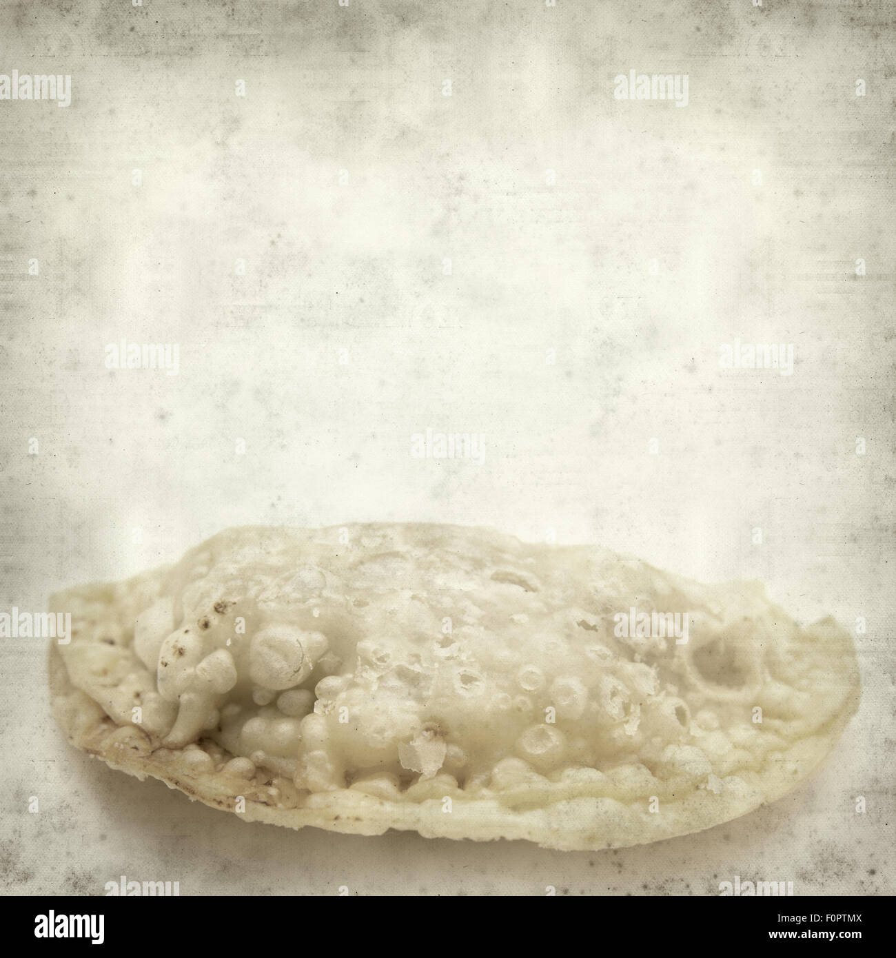 textured old paper background with traditional canarian sweet truchas ...