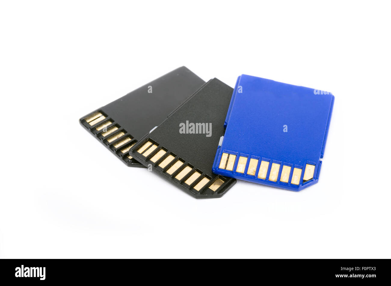 Media cards isolated on white background closeup Stock Photo - Alamy