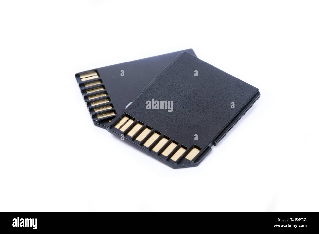 Media cards isolated on white background closeup Stock Photo - Alamy